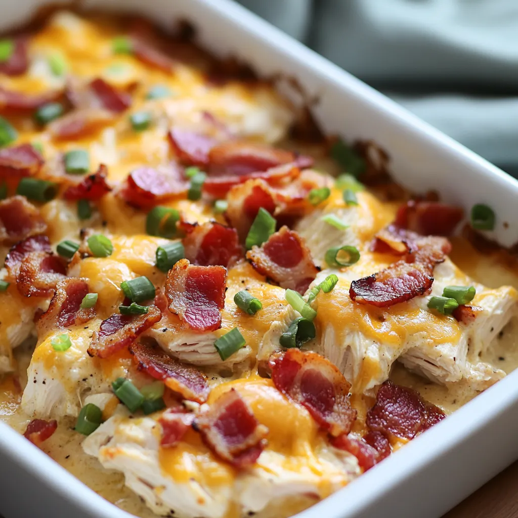 Keto Chicken Bacon Ranch Casserole Recipe